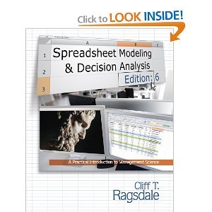 Spreadsheet Modeling & Decision Analysi6th (Sixth) Edition byRagsdale ...