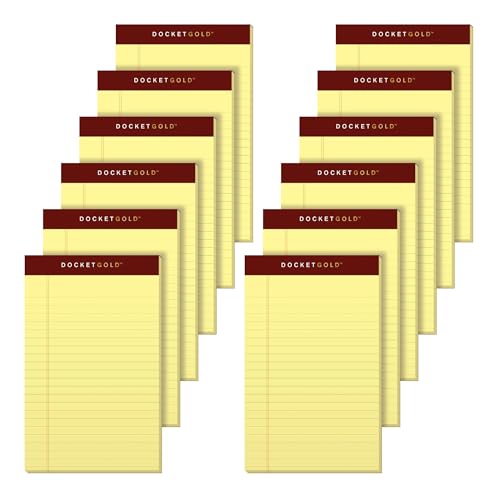 TOPS Docket Gold Writing Pads, 5" x 8", Jr. Legal Rule, Canary - Want ...