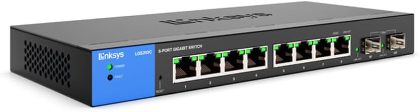 Amazon.com: Linksys 8-Port Managed Gigabit Ethernet Switch with 2 1G ...