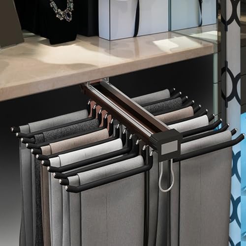 Amazon.com: Pull Out Pants Rack for Closet, Retractable Wardrobe ...