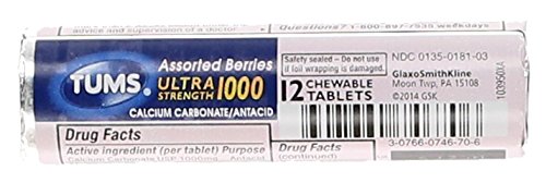 Amazon.com : GSK Consumer Health Tums Ultra Strength, Assorted Berries ...