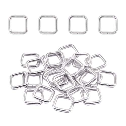 Snapklik.com : Swpeet 60Pcs 1/2 Inch - 13mm Sliver Metal Rectangle Ring ...