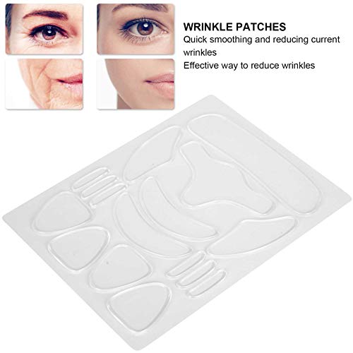 16pcs Anti Wrinkle Pads Silicone, Reusable Wrinkle Face Patch Forehead ...