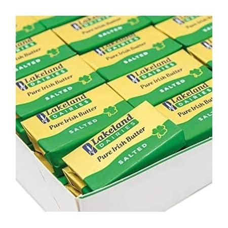 100 x Lakeland Irish Butter 6.2g Individual Foil Wrapped Portions with ...