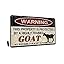 Amazon.com: Vintage Goat Metal Sign Warning This Property is Protected ...