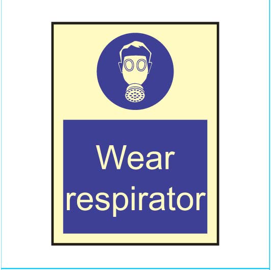 Buy Wear Respirator Safety Sign Wood Board PVC Waterproof Sticker ...