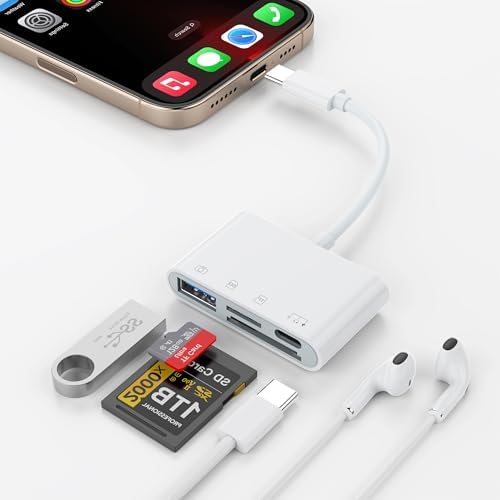 Amazon.com: iPhone 16/15/15 Pro Max SD Card Reader Adapter with MicroSD ...