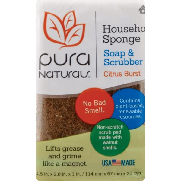 Amazon.com : Pura Sponge Scrub Rectangle With Soap, 1 oz : Health ...