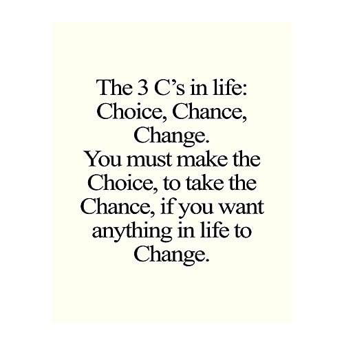 Amazon.com: 3 C's In Life: Choice, Chance, Change Motivational Quotes ...