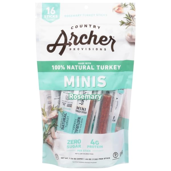 Amazon.com: Country Archer, Turkey Sticks Rosemary Minis, 7.36 Ounce ...