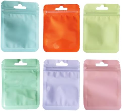 Amazon.com: 120pcs Self Locking Mylar Sample Bag Pastel Clear Small ...