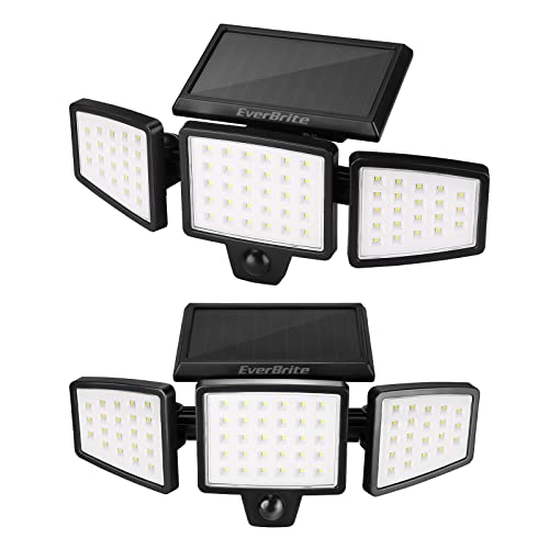 EverBrite Solar Lights Outdoor, 72 LED 1000LM Motion Sensor Security ...
