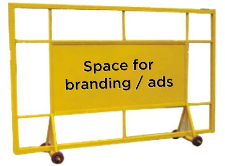 LADWA Metal Barricades Single Frame traffic safety product (yellow ...