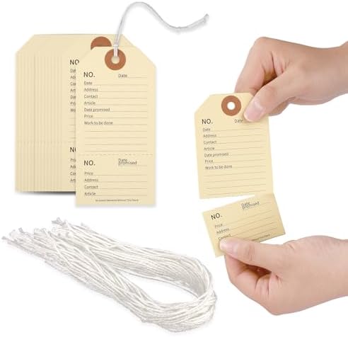 Amazon.com: 60pcs Repair Tags with Strings, 4.7x2.4 Inch Paper Tags ...