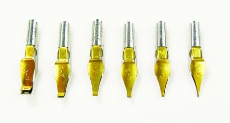 Amazon.com: Speedball A Series Pen Nib Set, Set of 6 Broad Edge Nibs ...