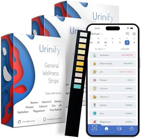 Amazon.com: [URINIFY Strength] Urine Test Strips and Mobile App for ...