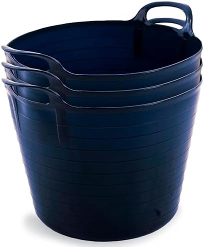 Neat Plastics 42L Flexi Tubs 3 Packs - Versatile Large Garden Tubs with ...