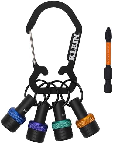 Klein Tools K33850 5-Piece Bit Holder Keychain Set, Organizes and ...