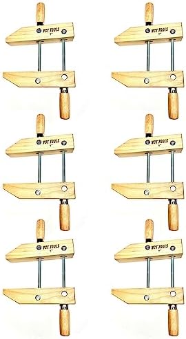 Amazon.com: POWERTEC 71523 Wooden Handscrew Clamp – 8 Inch | Hand Screw ...