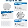 Amazon.com: Rntfunre Button Maker Supplies, 100 Sets 25mm/1inch Pin ...