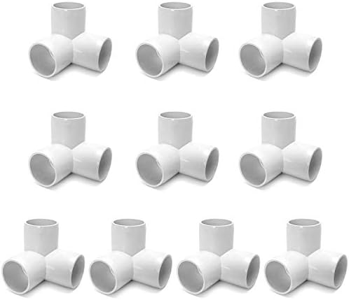 QWORK PVC Pipe Fitting, 4 Way 3/4" Tee Elbow, 20 Pack PVC Fitting ...