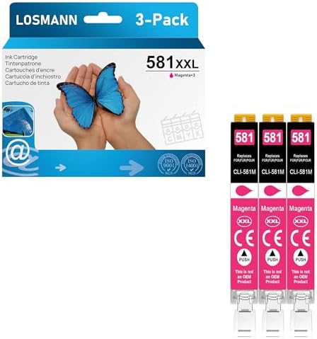 LOSMANN 3X Cyan Cartouche d'encre Compatibles pour Canon CLI-581 XXL C ...