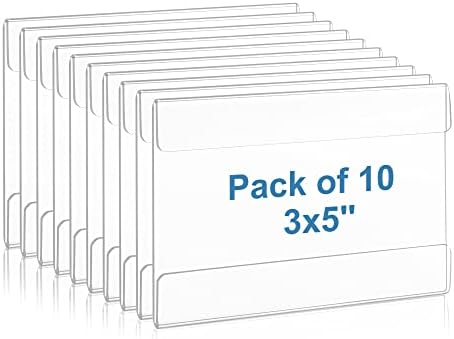 Lesnlok10 Pack Wall Mount Acrylic Sign Holder 3x5 inch，with 3M Tape ...