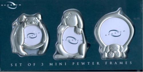 Amazon.com: Set of 3 Mini Pewter Frames - Dogs : Home & Kitchen