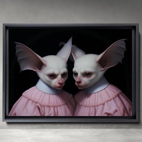 Amazon.com: Albino Fruit Bats, Dark Cottagecore Goth Print, Botanical ...