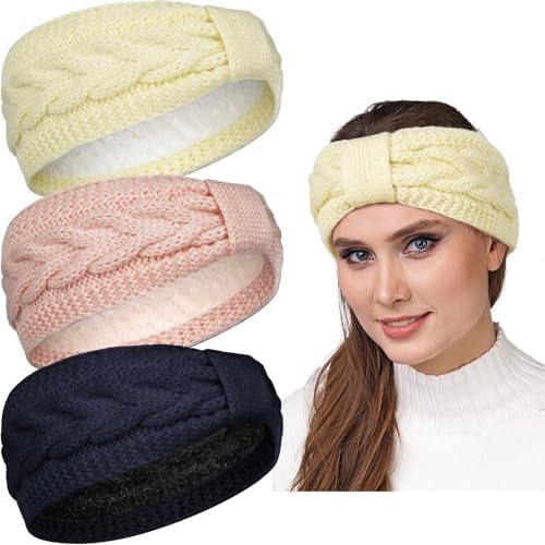 Amazon.com: PROPOG Winter Headbands for Women's Hair, 3 Pack Chunky Ear ...