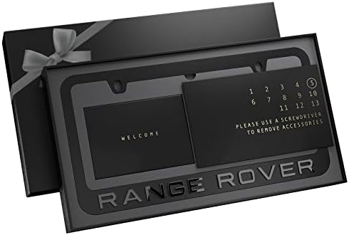 Amazon.com: Land Rover Genuine Range Rover License Plate Frame - Matte ...