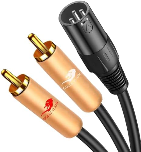 Amazon.com: tisino 2 RCA to XLR Male Y Splitter Cable, Unbalanced Dual ...