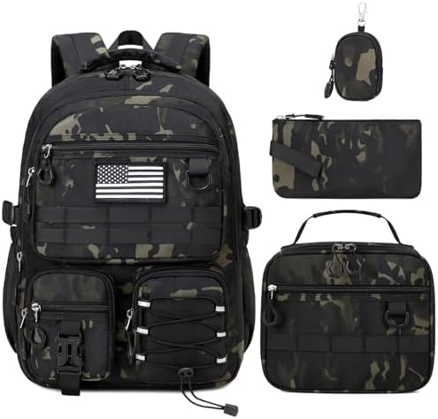 Amazon.com | GeeWin Camo Backpack for Boys, 4PCS Boys Backpack with ...