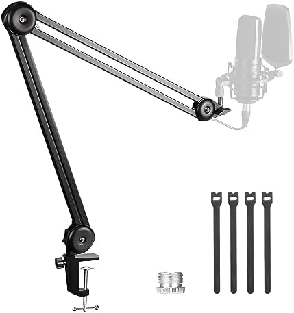 Amazon.com: BOYA Microphone Boom Arm,Large Mic Arm (46 inch) with Desk ...