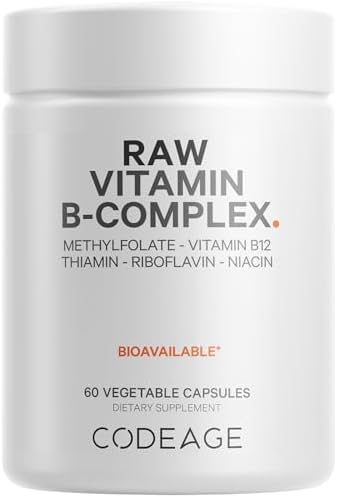 Amazon.com: Codeage Raw Vitamin B-Complex Supplement - Essential B Vitamins with Probiotics ...