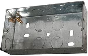 Loops 5x 35mm Twin/Double Metal Flush Mounted Back Box - 2 Gang Brick ...