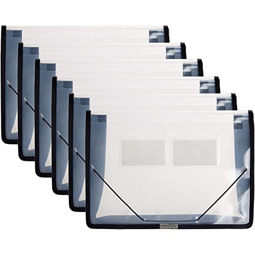 Snapklik.com : FANWU 6 Pack Plastic Expanding File Wallet Document ...