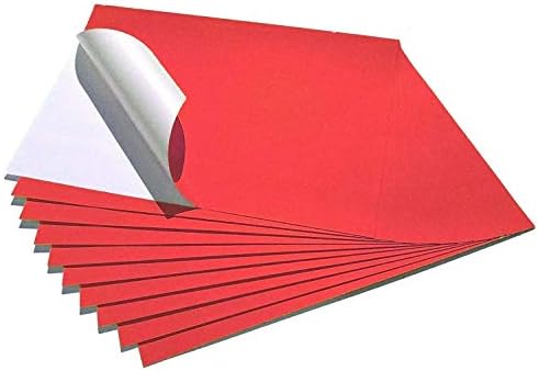 A4 Sheets Neon Fluorescent Red Colour Laser Inkjet Printable Self ...