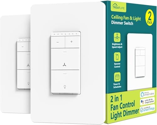 Amazon Basics Smart Fan Control Switch, Single Pole, Works with Alexa ...
