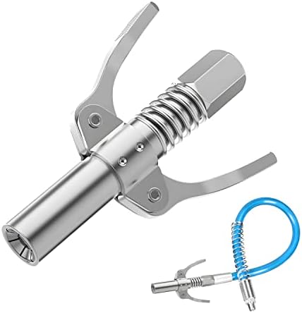 Grease Gun Coupler,12000 PSI Quick Lock and Release Grease Coupler with ...