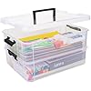 Creahaus 2 Layer Plastic Storage Containers with Lids, Multipurpose ...