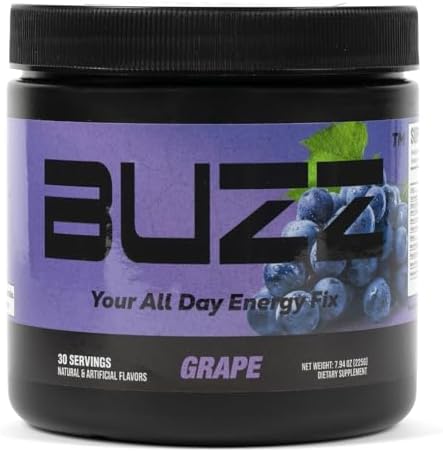Amazon.com: Morning Buzz Energy Powder Grape Drink - Energy Boost Drink ...