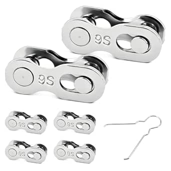 Chain Lock Bicycle Chain 9 Speed for Shimano - 6 Pairs Bicycle Chain ...