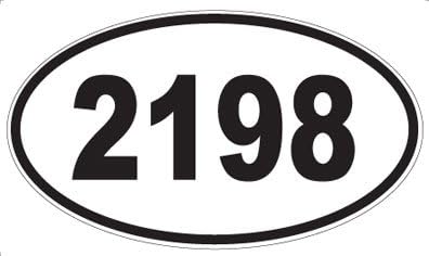 Amazon.com - Number 2198 Oval Sticker