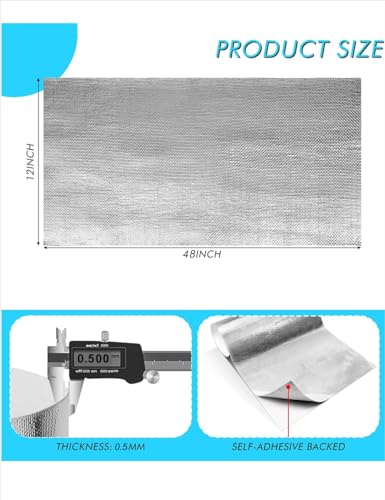 Snapklik.com : Ummickl Adhesive Backed Aluminized Fiberglass Heat Sheet ...