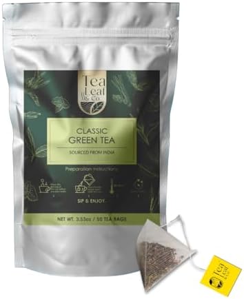Amazon.com : Classic Green Tea Bags (3.53oz/100gm), Loose Leaf 50 ...