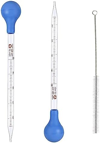 2 Stück Pipette, Glaspipette Pipette 10ml Glas Pipette, Messpipetten ...