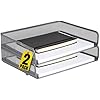 Amazon.com: 1InTheHome Stackable Side Load Letter Tray, Silver Wire ...