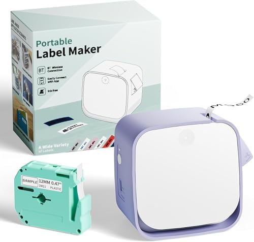Amazon.com : Vixic Label Maker Machine, Bluetooth Labeler, Inkless ...