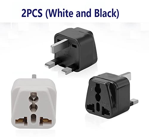 2PCS Plug Socket Converter for Shaver, 2 Pin To 3 Pin 13A Fuse Adaptor ...